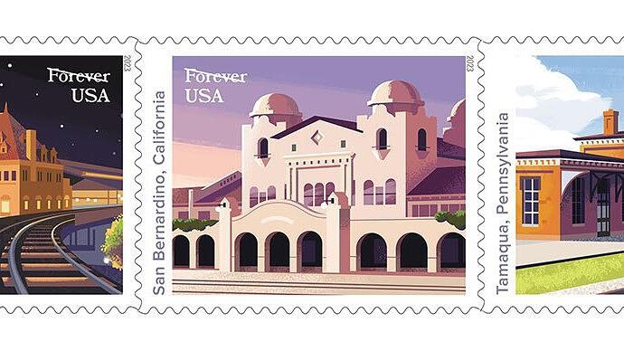 New USPS Stamps Highlight Historic Rail Stations Around the Country ...
